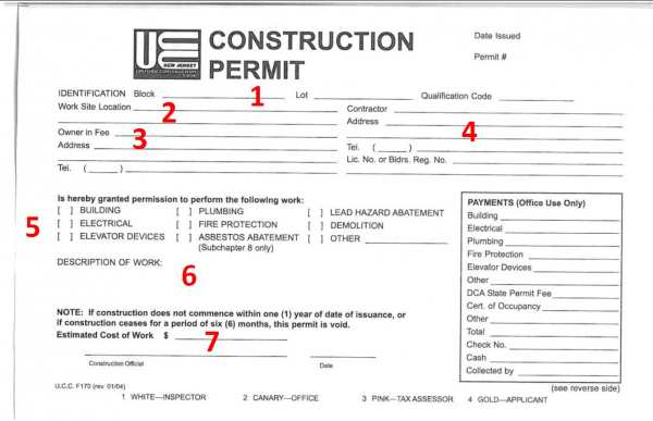 How To Fill Out a Construction Permit - Township of Florence