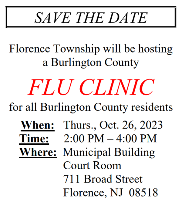 Burlington County Flu Clinic Schedule - Township of Florence