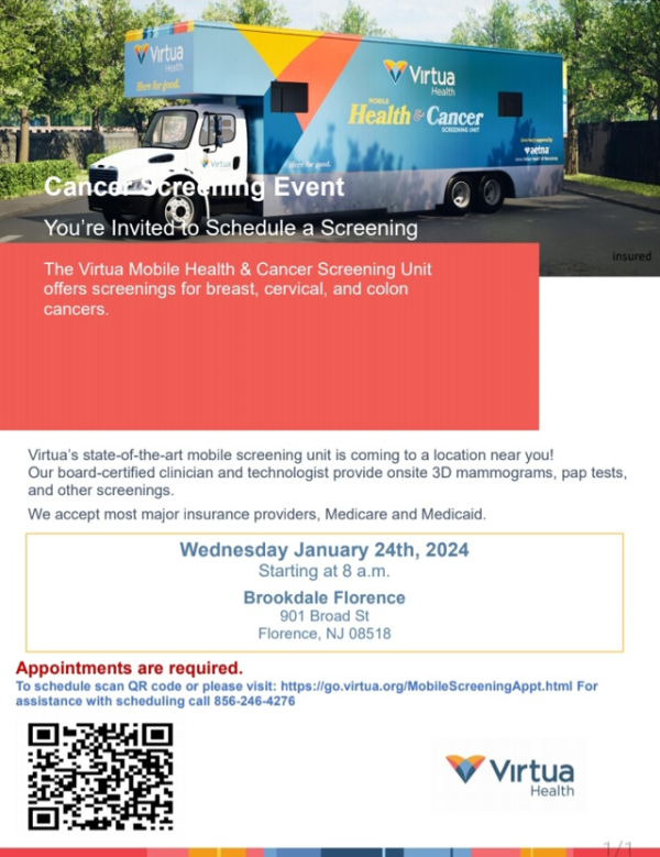 Brookdale Cancer Screening Event - Township of Florence