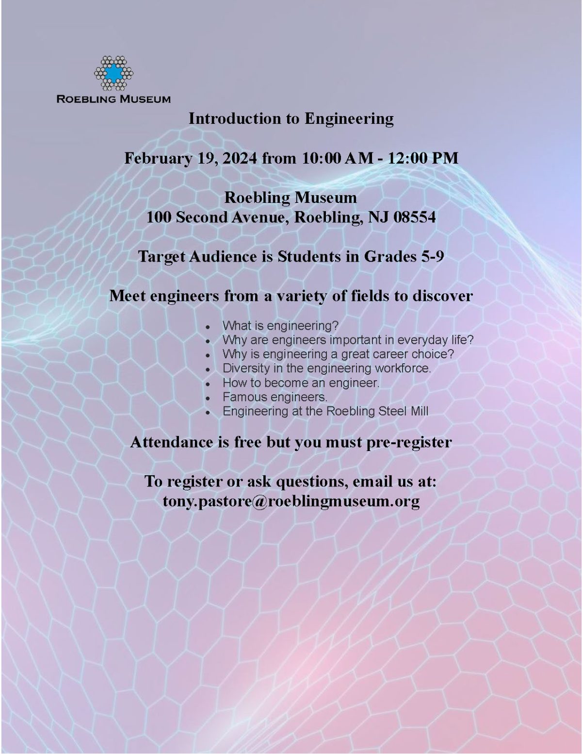 President's Day Event - Roebling Museum - Township of Florence